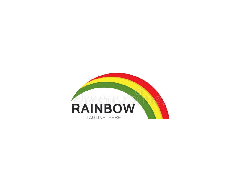 Rainbow Logo Template Vector Icon Illustration Stock Vector ...