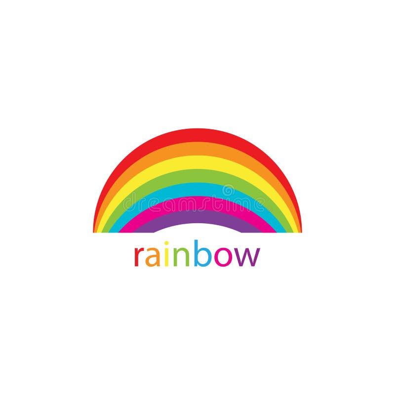 Rainbow logo vector stock vector. Illustration of abstract - 197392508