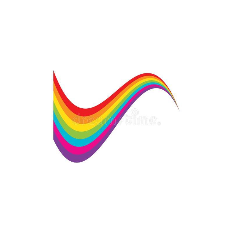 Rainbow logo vector stock vector. Illustration of logotype - 197392509