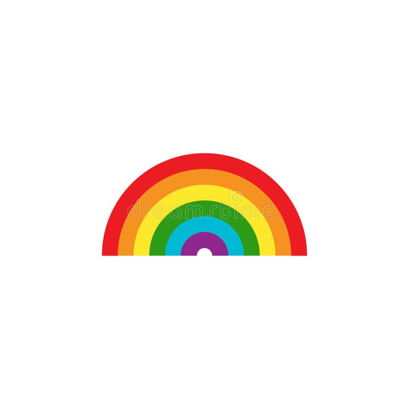 Rainbow logo vector stock vector. Illustration of icon - 191094087