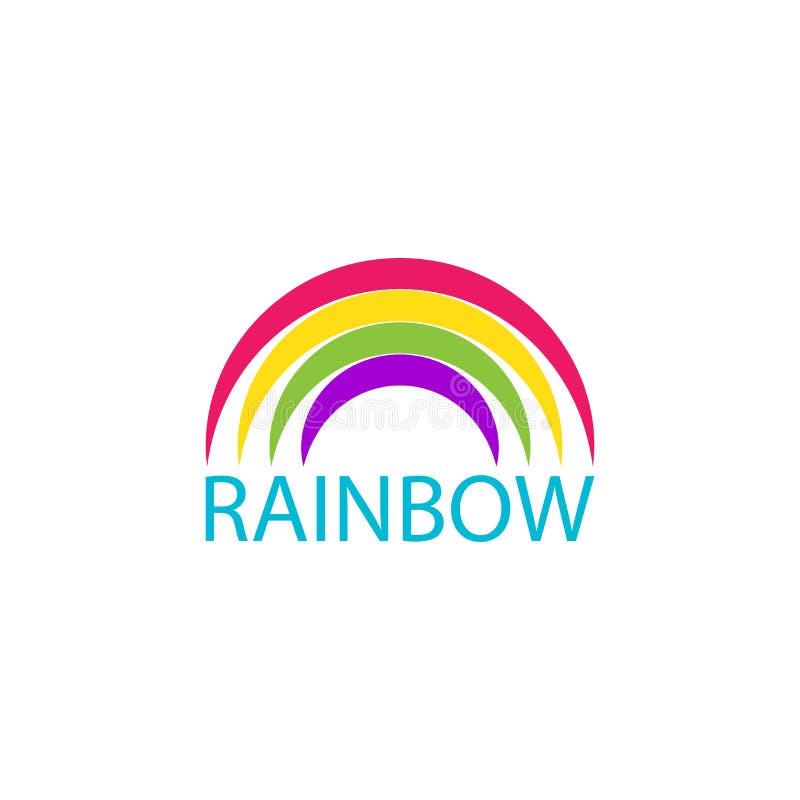 Rainbow logo vector stock vector. Illustration of abstract - 191094113