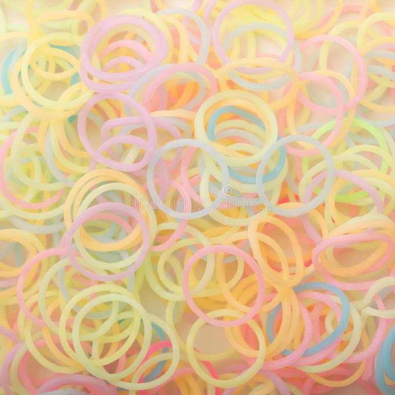 Rainbow loom bands stock image. Image of bright, bunch - 54387379