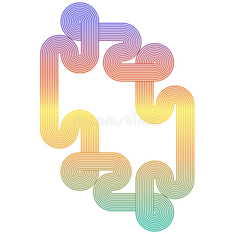Rainbow Loops stock vector. Illustration of colorful - 44461689
