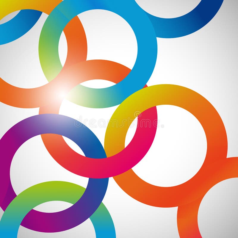 Rainbow Loops, Vector Abstract Background, Design Shape Stock Vector ...