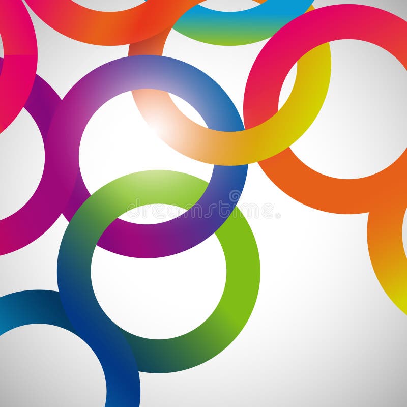 Rainbow Loops, Abstract Background, Design Shape Stock Vector ...