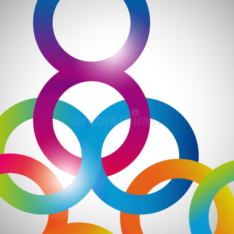 Rainbow Loops, Abstract Background, Design Shape Stock Vector ...
