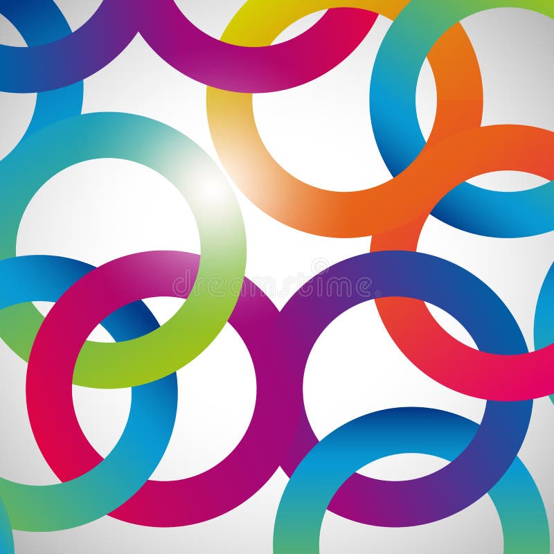 Rainbow Loops, Vector Abstract Background, Design Shape Stock Vector ...