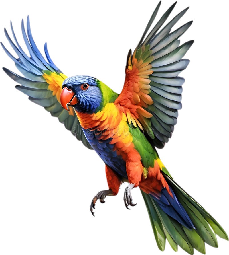 Rainbow Lorikeet Bird. Bird Clipart AI-generated. Stock Illustration ...