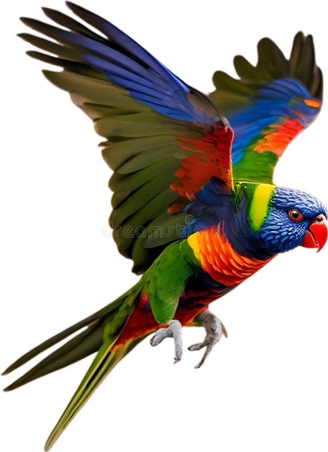 Rainbow Lorikeet Bird. Bird Clipart AI-generated. Stock Illustration ...