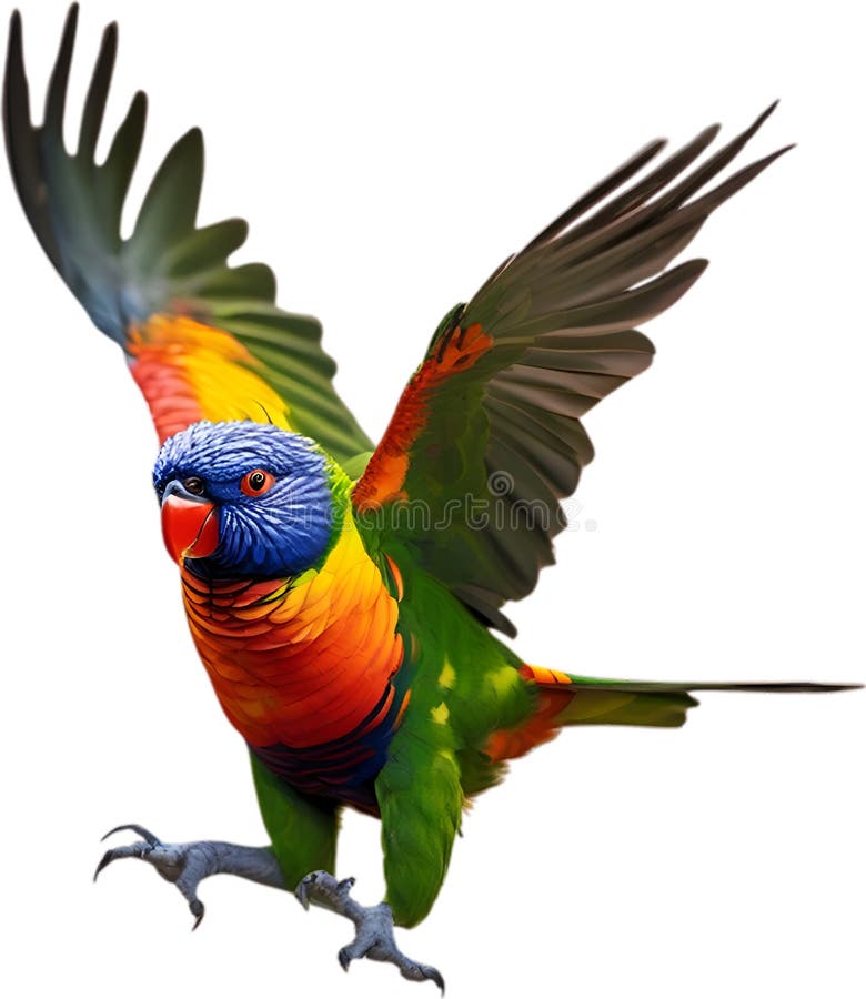 Rainbow Lorikeet Bird. Bird Clipart AI-generated. Stock Illustration ...