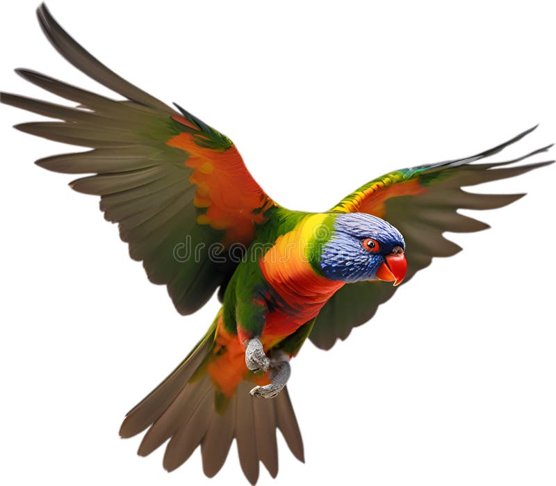 Rainbow Lorikeet Bird. Bird Clipart AI-generated. Stock Illustration ...