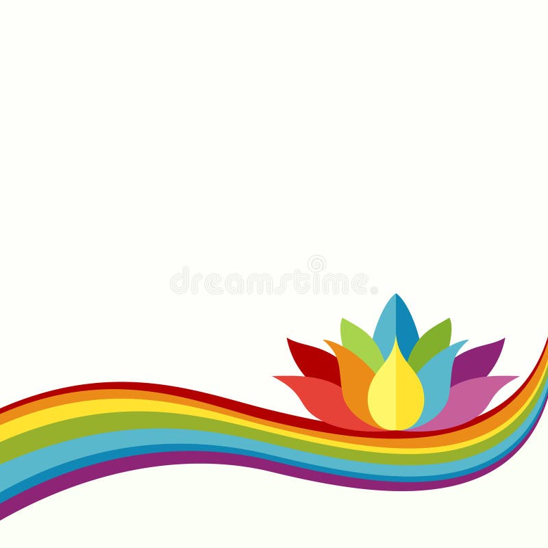 Rainbow lotus stock vector. Illustration of creative - 33916195