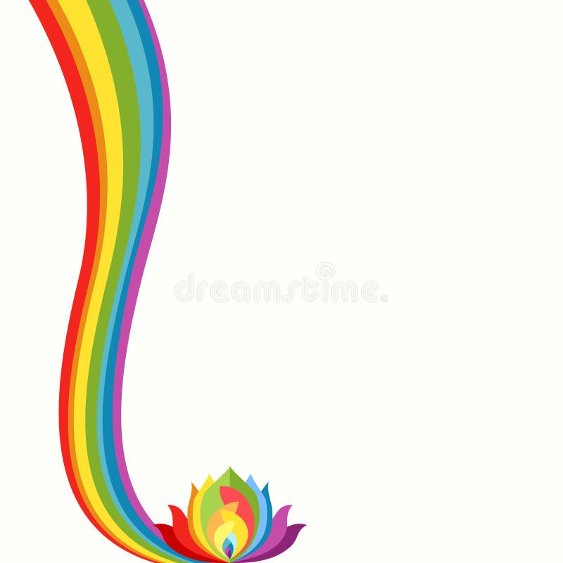 Rainbow lotus stock vector. Illustration of creative - 33916195