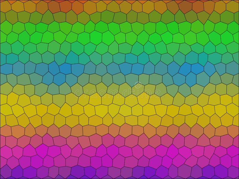 Rainbow Low Poly Hexagon Style Vector Mosaic Stock Vector ...