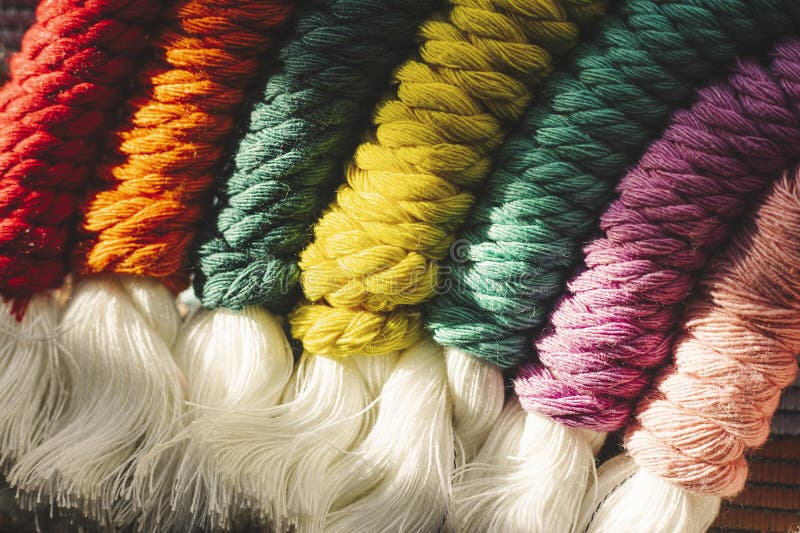 Rainbow macrame stock photo. Image of play, diffren - 270440658