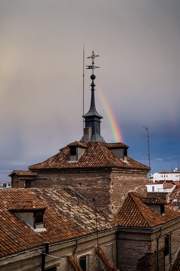 Madrid Roofs stock photo. Image of hight, road, landmark - 13557444