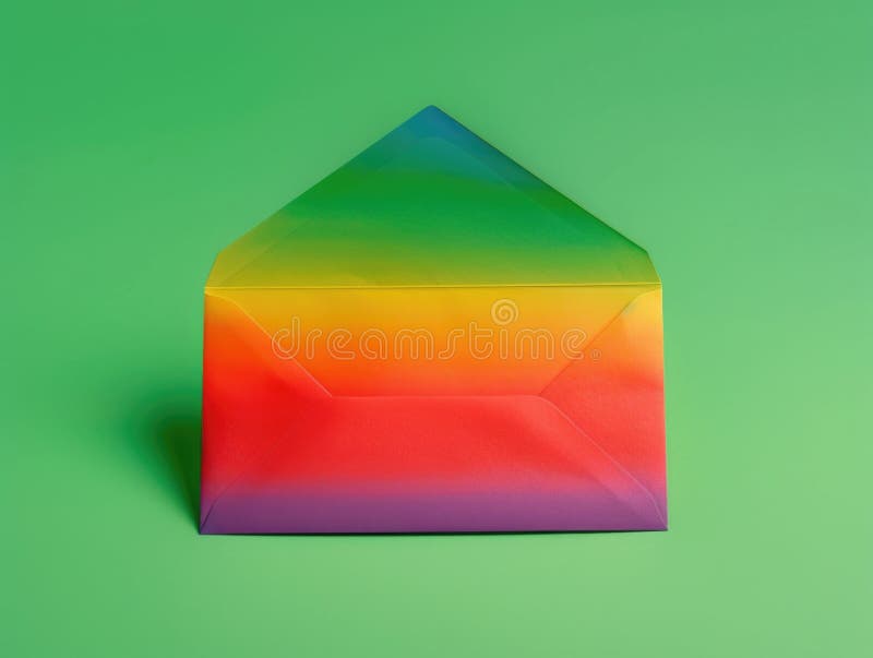Rainbow Mail Envelope stock photo. Image of greeting - 366042426