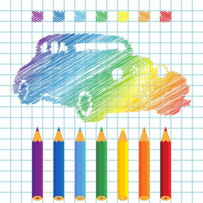 Rainbow Car Drawing Stock Illustrations – 1,384 Rainbow Car Drawing ...