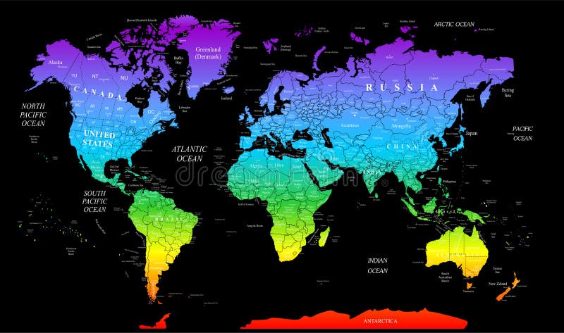 The rainbow map stock illustration. Illustration of yellow - 95213830