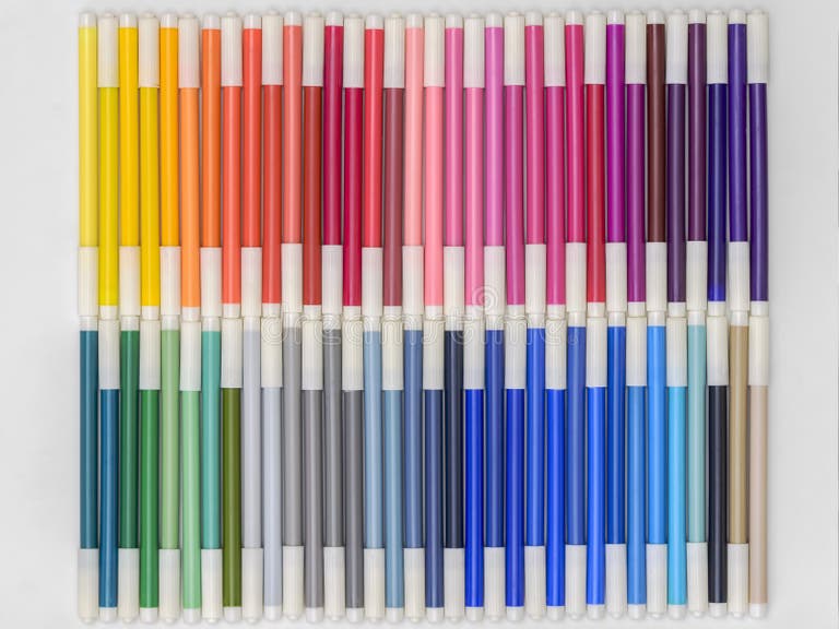 Rainbow Markers 01 stock image. Image of marker, colouring - 30912129