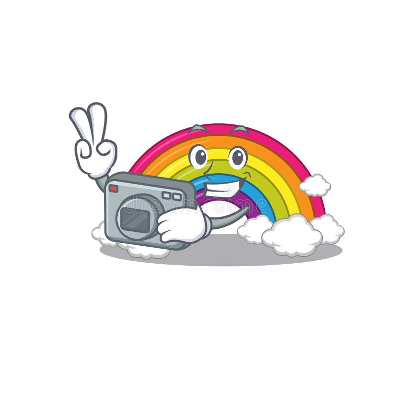 Rainbow Mascot Design As a Professional Photographer Working with ...