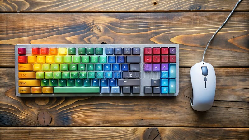 Rainbow Mechanical Keyboard & Mouse Set: a Symphony of Colors on a ...