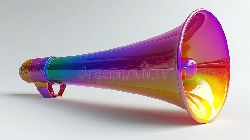 Rainbow Megaphone Announcement, Studio Backdrop, Digital Art, Marketing ...