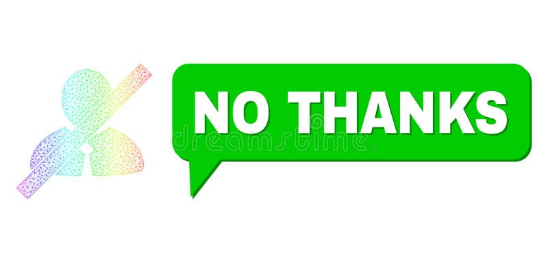 Rainbow Mesh Gradient Blacklisted Clerk Icon and No Thanks Speech ...
