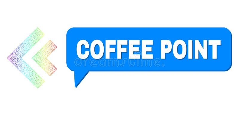 Rainbow Mesh Gradient Shift Left Icon and Coffee Point Conversation ...