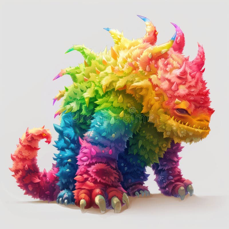Rainbow Monster Each Body Segment in a Different Color Stock Photo ...