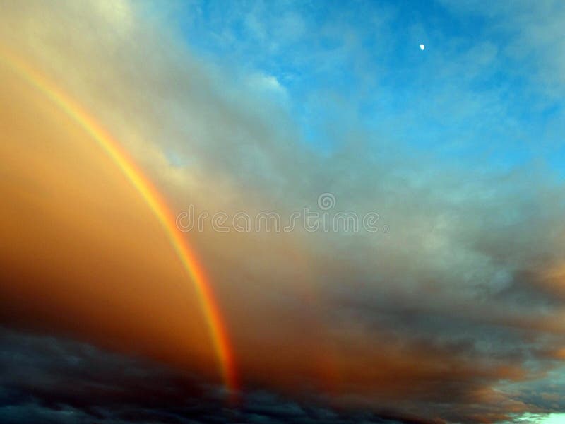 Moon rainbow stock image. Image of cloud, shine, rare - 45864969