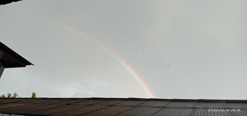Rainbow in the morning stock photo. Image of rainbow - 263738796