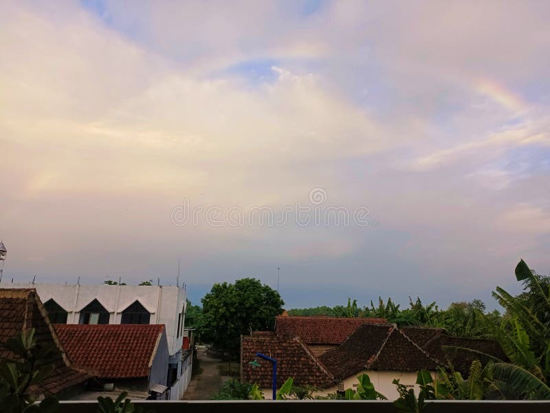 Rainbow Morning View, Good Day Stock Photo - Image of good, morning ...