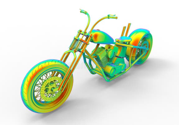 Rainbow motorcycle stock illustration. Illustration of horsepower ...