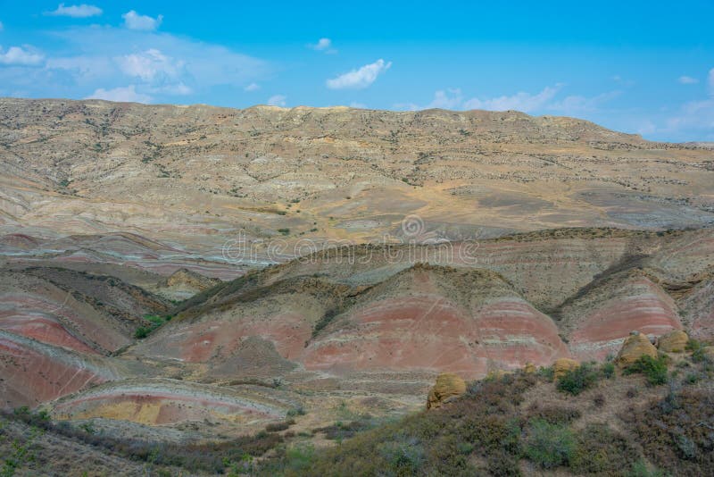 Rainbow Mountains at the Border of Georgia and Azerbaijan Stock Photo ...