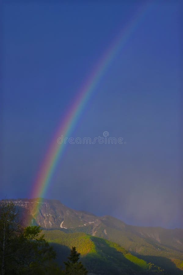 Rainbow in the Mountains, Colorado Stock Image - Image of mountain ...