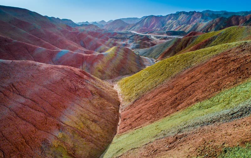 Rainbow Mountains in Zhangye National Geopark Stock Image - Image of ... Rainbow Mountains in Zhangye National Geopark Stock Image - Image of ...
