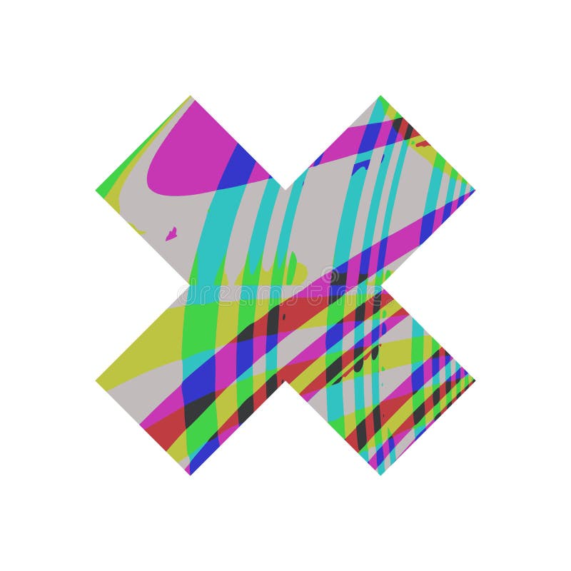 Multiply Symbol Paint Splash Stock Illustration - Illustration of cross ...