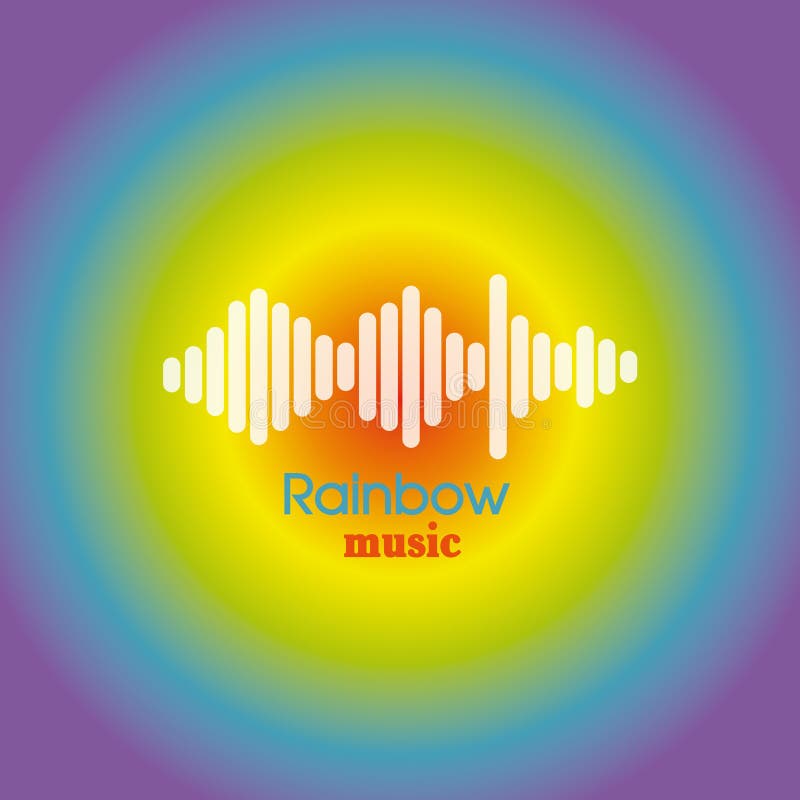 Rainbow music background stock vector. Illustration of abstract - 124239486