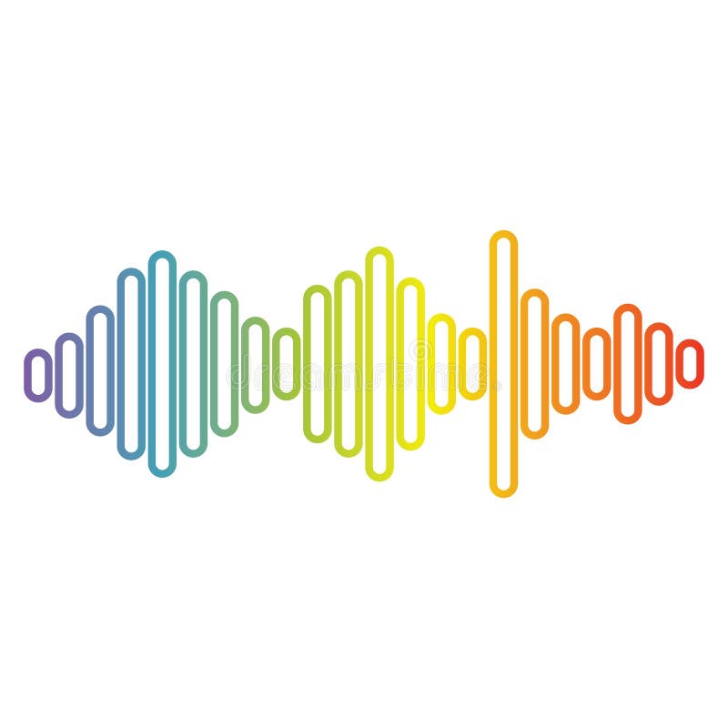 Rainbow Music Logo. Music Wave Player. Colorful Equalizer Element ...