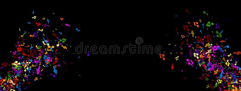 Rainbow Music Notes Explosion Stock Vector - Illustration of pattern ...