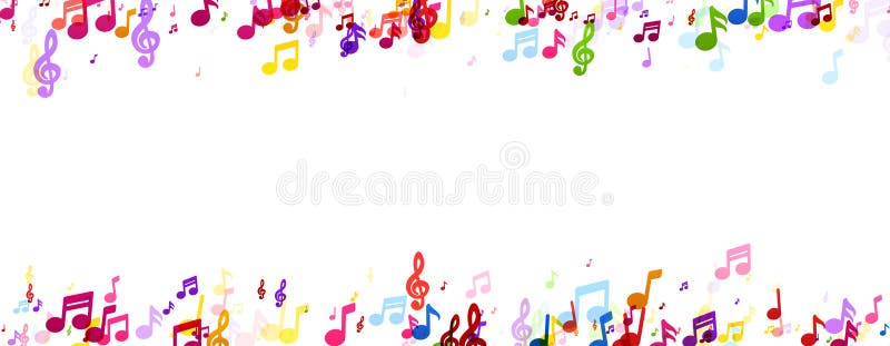 Rainbow Music Notes Panorama Stock Vector - Illustration of rainbow ...