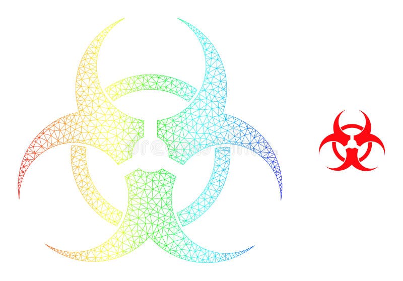 Rainbow Net Gradient Bio Hazard Icon Stock Vector - Illustration of ...
