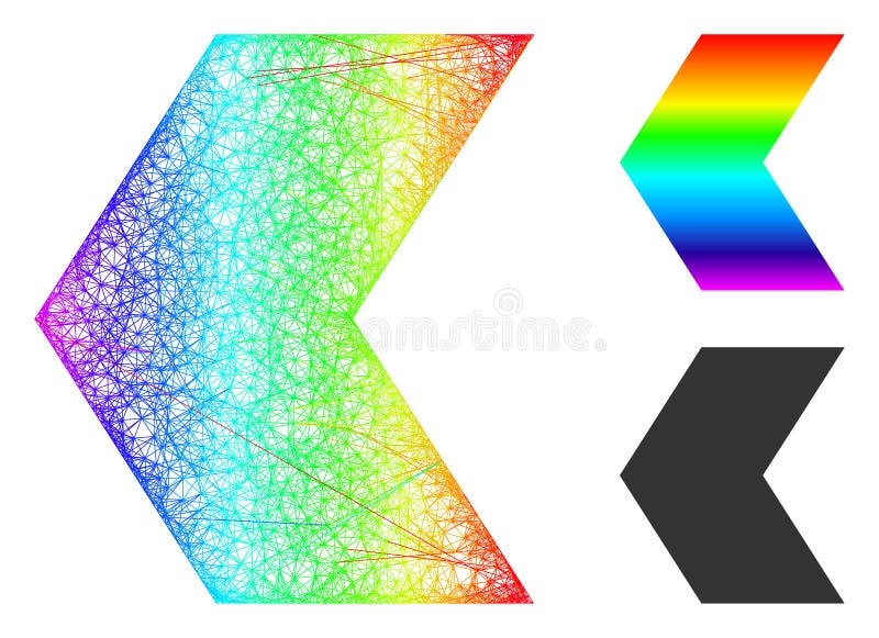 Rainbow Net Gradient Direction Left Icon Stock Vector - Illustration of ...