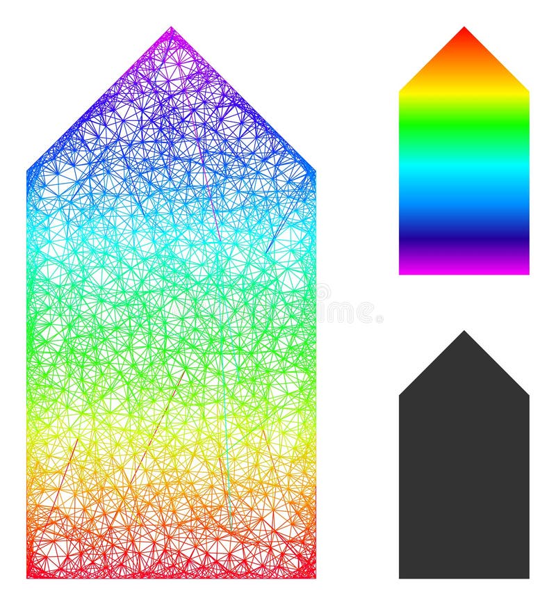 Rainbow Net Gradient Direction Up Icon Stock Vector - Illustration of ...