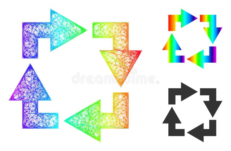 Rainbow Net Gradient Recycle Icon Stock Vector - Illustration of icon ...