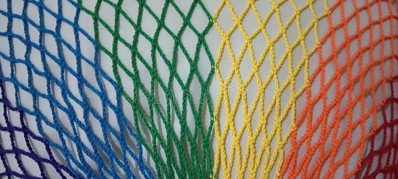 Rainbow Net Wallpaper Navy, Blue, Green, Yellow, Orange, Red Stock ...