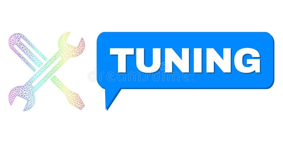 Rainbow Network Gradient Tuning Icon and Tuning Speech Cloud with ...