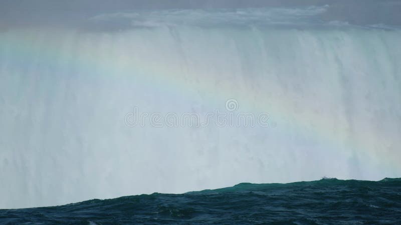 Rainbow on Niagara Waterfall in Canada Stock Footage - Video of natural ...