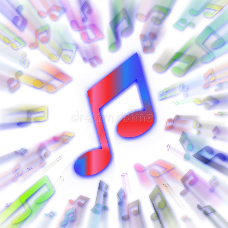 Rainbow of notes stock illustration. Illustration of abstract - 57409207